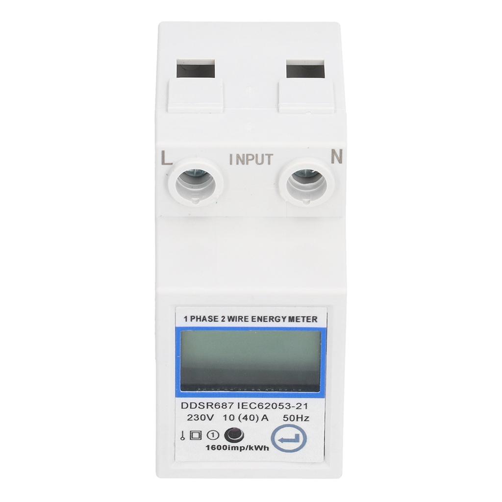 Buy 1 Phase 2 Wire Energy Meter Multifunctional LCD Digital Display 2P ...