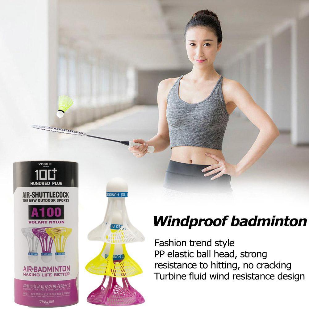 Compre 3pcs New Windproof Badminton Outdoor Badminton Windproof Plastic ...