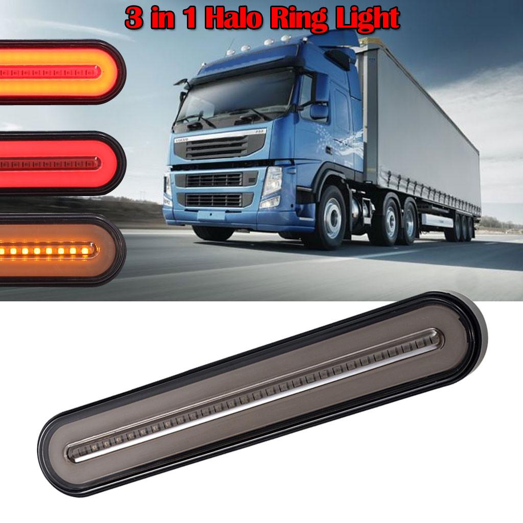28 LED Flowing Reverse Stop Brake Turn Signal Rear Tail Light Truck ...
