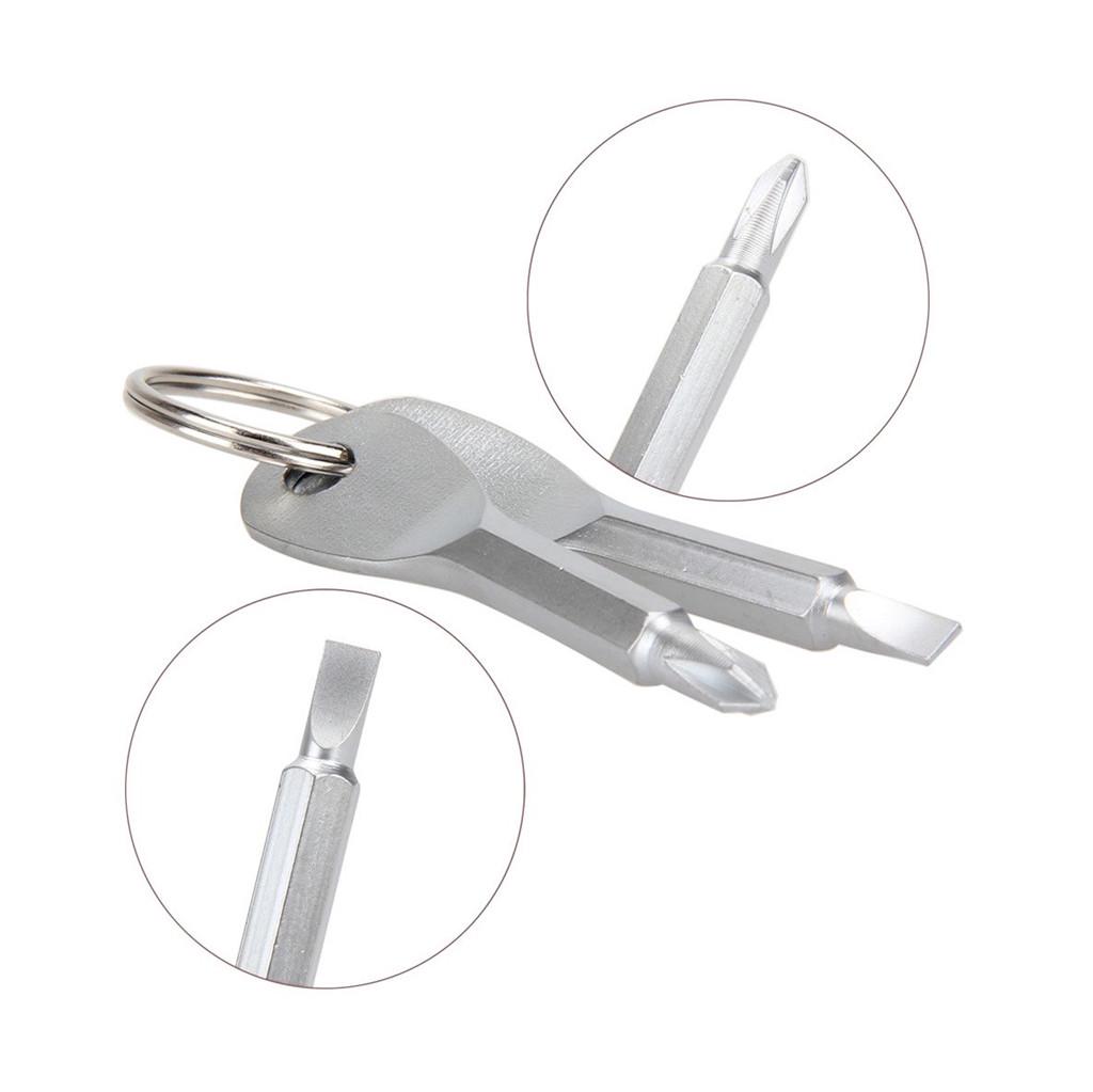 Buy 2pcs Key Ring Screwdriver EDC Tool Set Outdoor Pocket Mini Tool ...