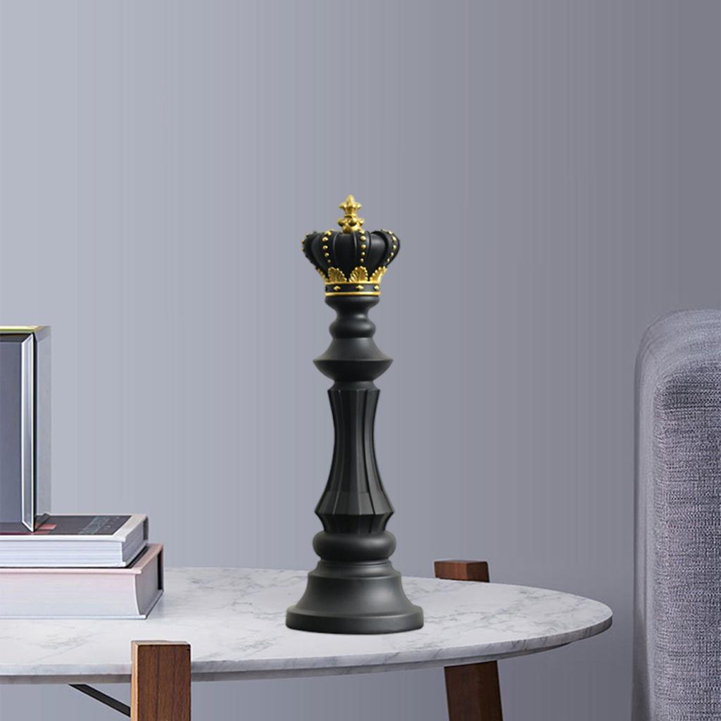 Cheap International Chess Sculpture Ornament Figurine Photo Props Black ...