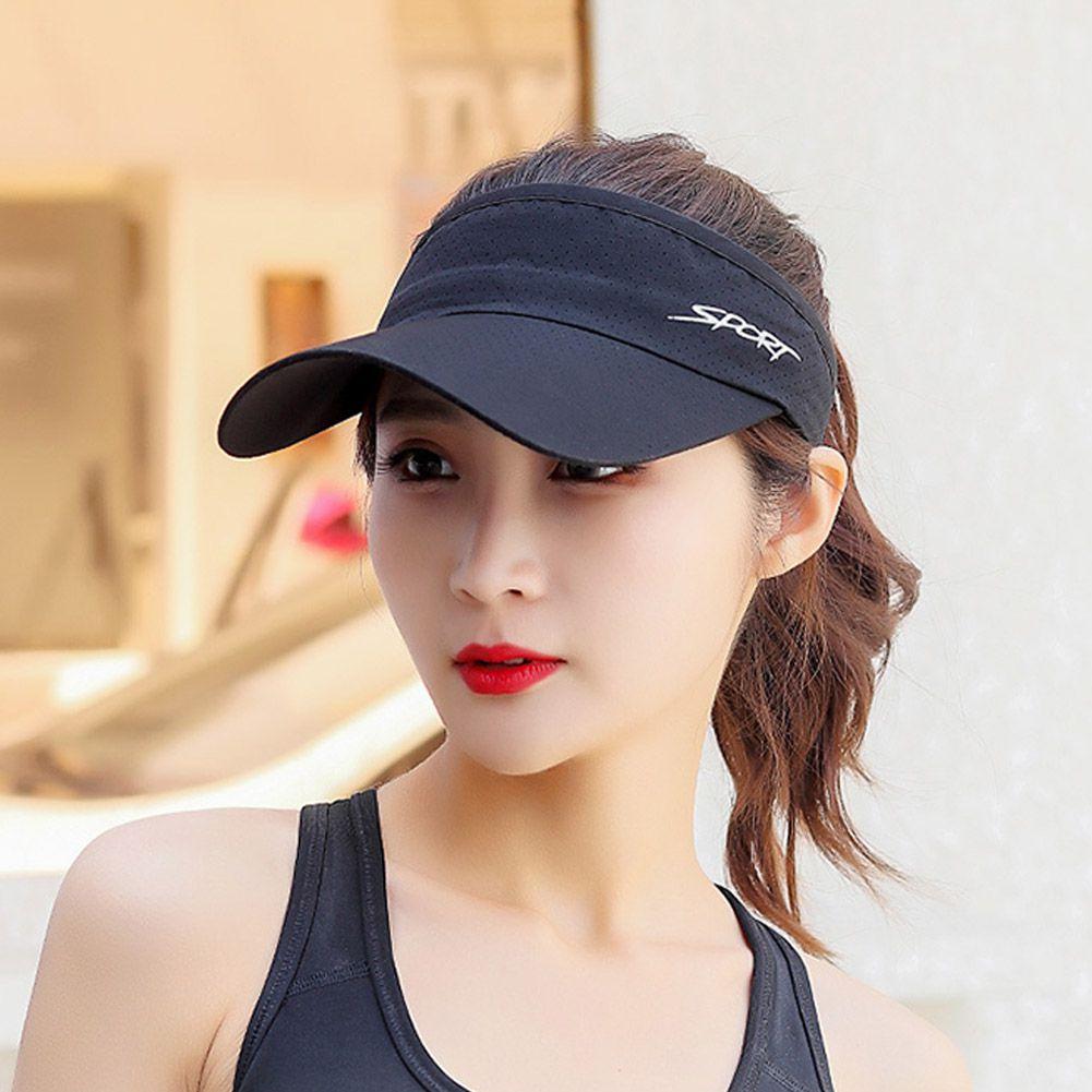 Buy Summer Women Sport Golf Caps Empty Top Visor Sports Baseball Tennis ...