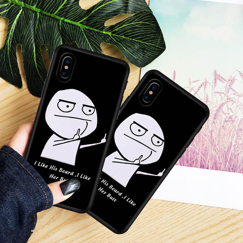 Funny Silicone Case Phone Case for iPhone 6S 7 8 x Samsung LG HTC Sony ...