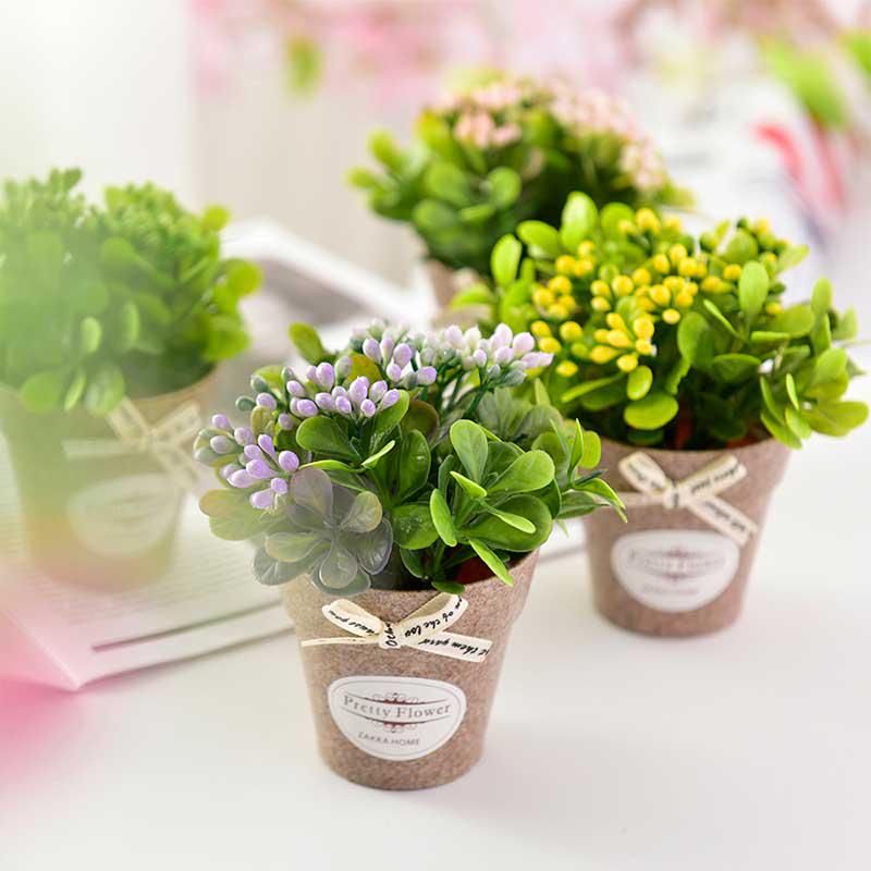 Buy Artificial Flower Small Bonsai Small And Beautiful Pastoral Style ...