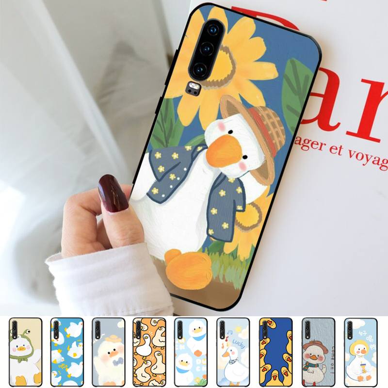 Cheap Cute cartoon duck Phone Case for Huawei P30 40 20 10 8 9 lite pro ...