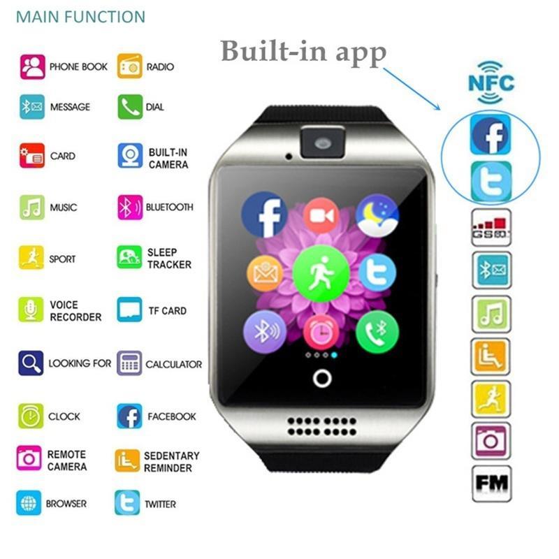 Buy The Q18 smartwatch with a 1.54 inch screen, a SIM-slot and a built ...