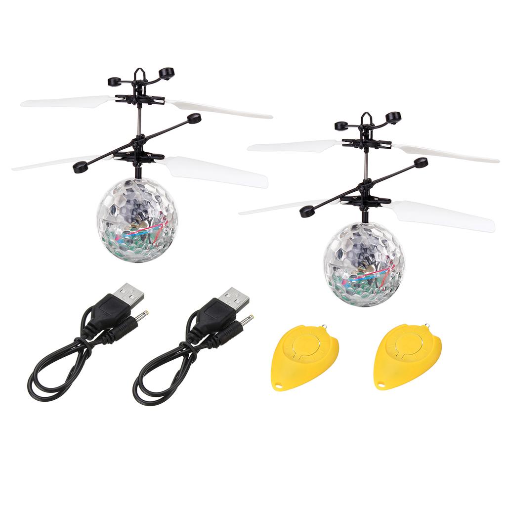 Buy 2Pcs/Pack Colorful RC Flying Ball UFO Space Orb Disco Infrared ...