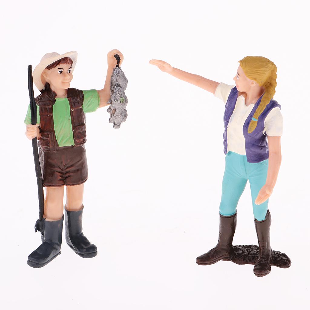 Buy Simulation People Model Farmer Characters Action Figures Hand ...