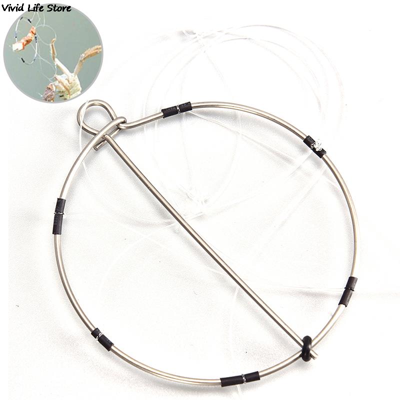 Cheap 1pcs 6-Ring Portable Fishing Shrimp Crab Cast Trap Catch Crabs ...