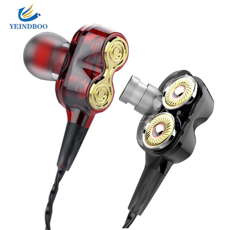 Buy Quad-core Double Moving Circle Earphone Bass 3.5mm In Ear Wire ...