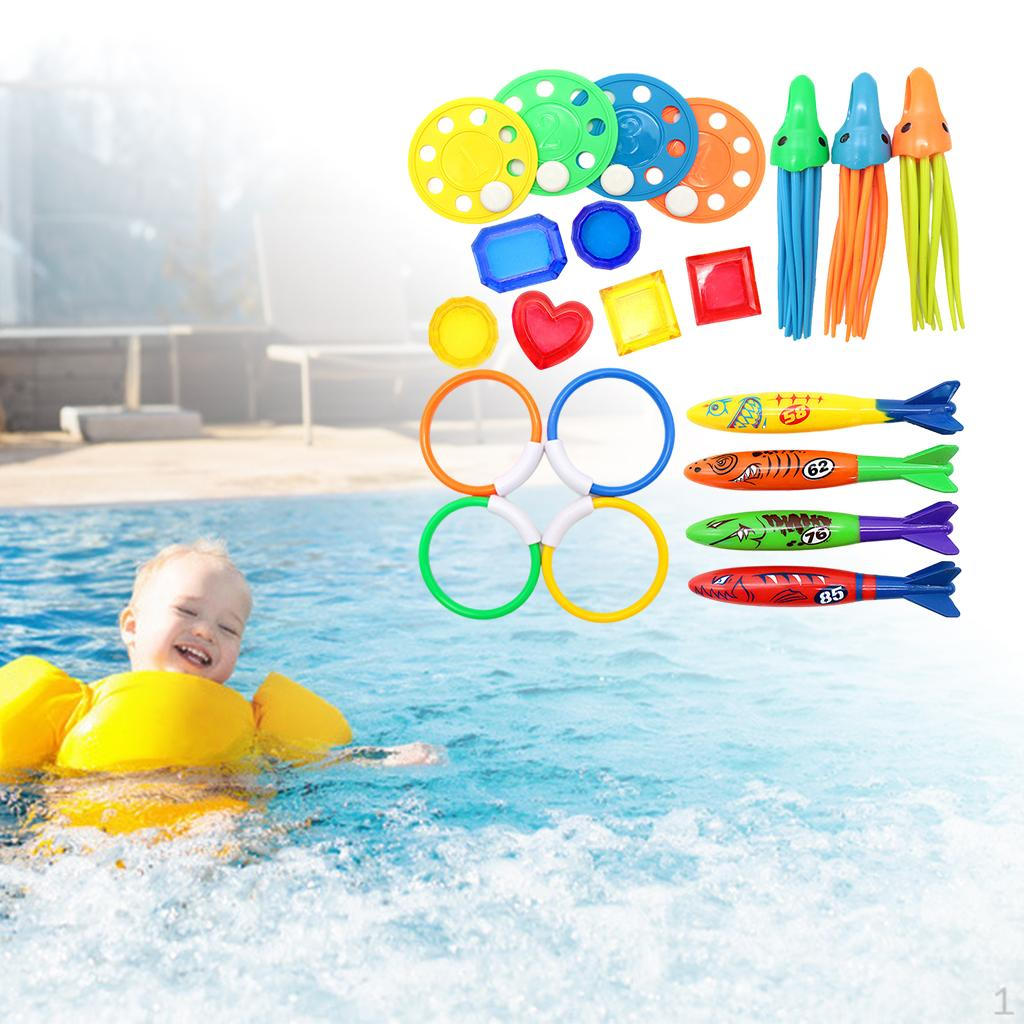 Buy Diving Toys Pool Ages 3 4 5 6 7 Dive Rings Fish Training Grab Toy ...