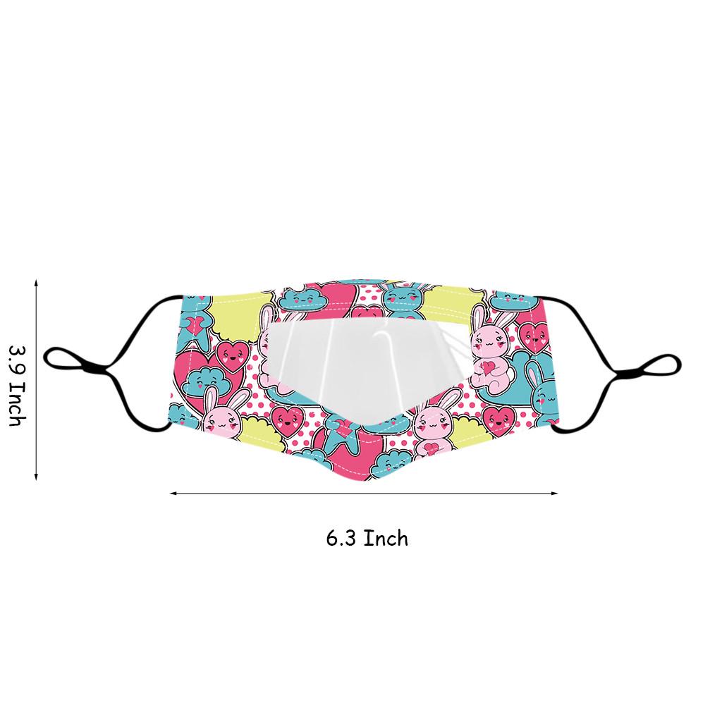 Buy 5PC Children Outdoor Mask With Clear Window Visible Expression For ...