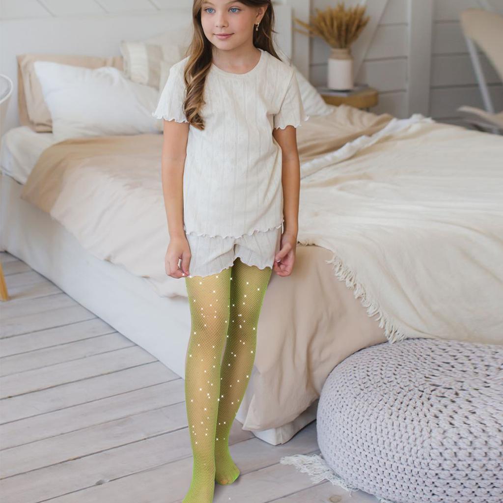 Buy 5 Pairs Girls Glitter Fishnet Stockings Kids Tights Bling Mesh ...