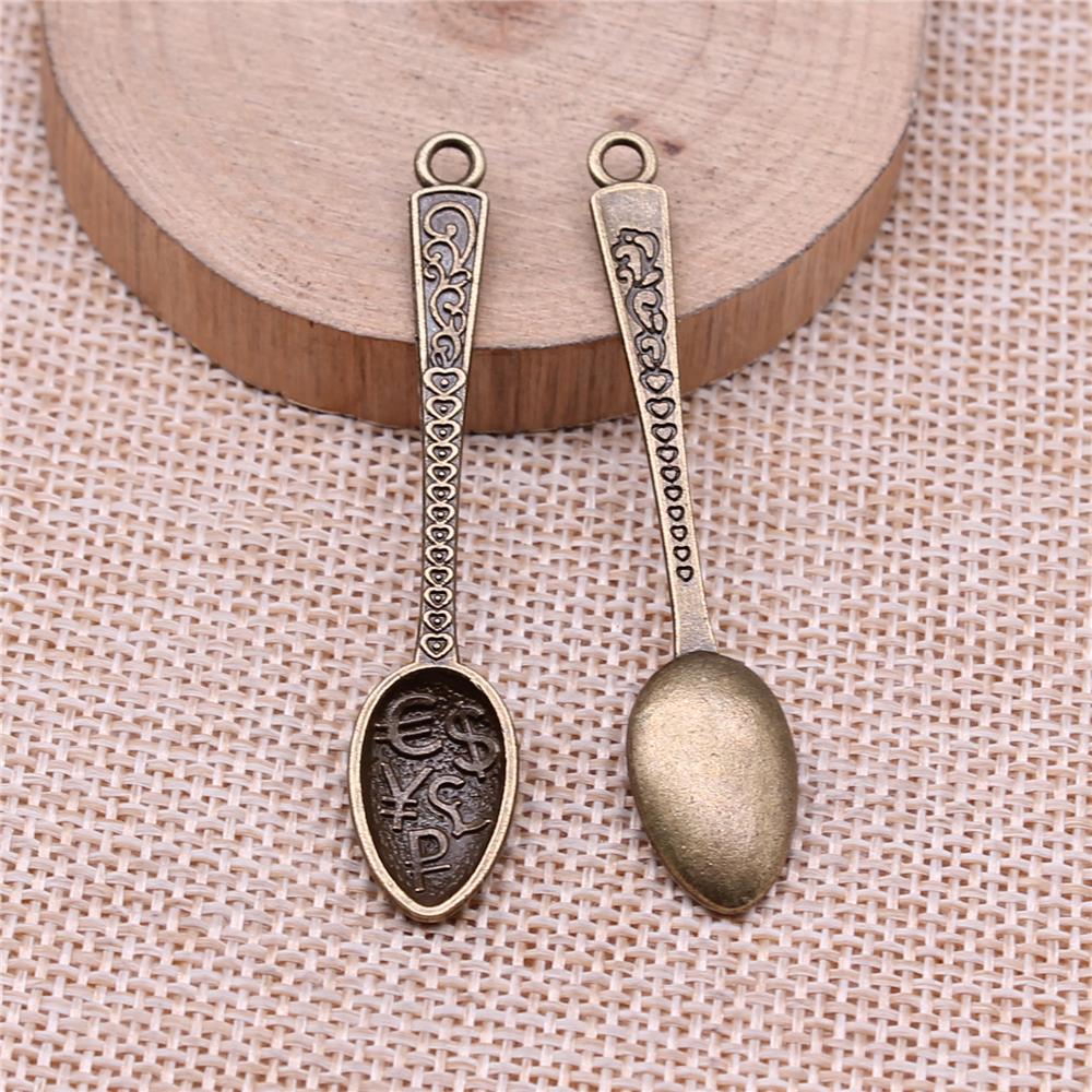 Cheap 4Pcs Rich Spoon Charms Jewelri Pendant Antique Bronze Color ...