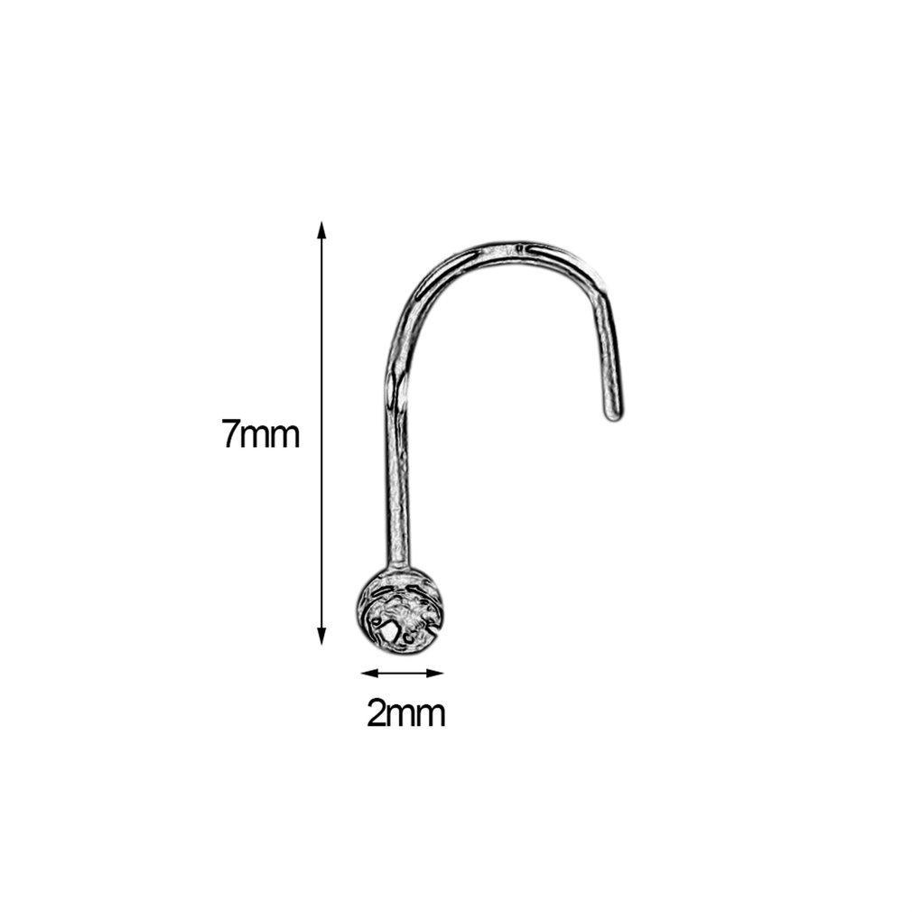Women Fashion Rhinestone Hook Piercing Jewelry Exquisite Nose Studs ...