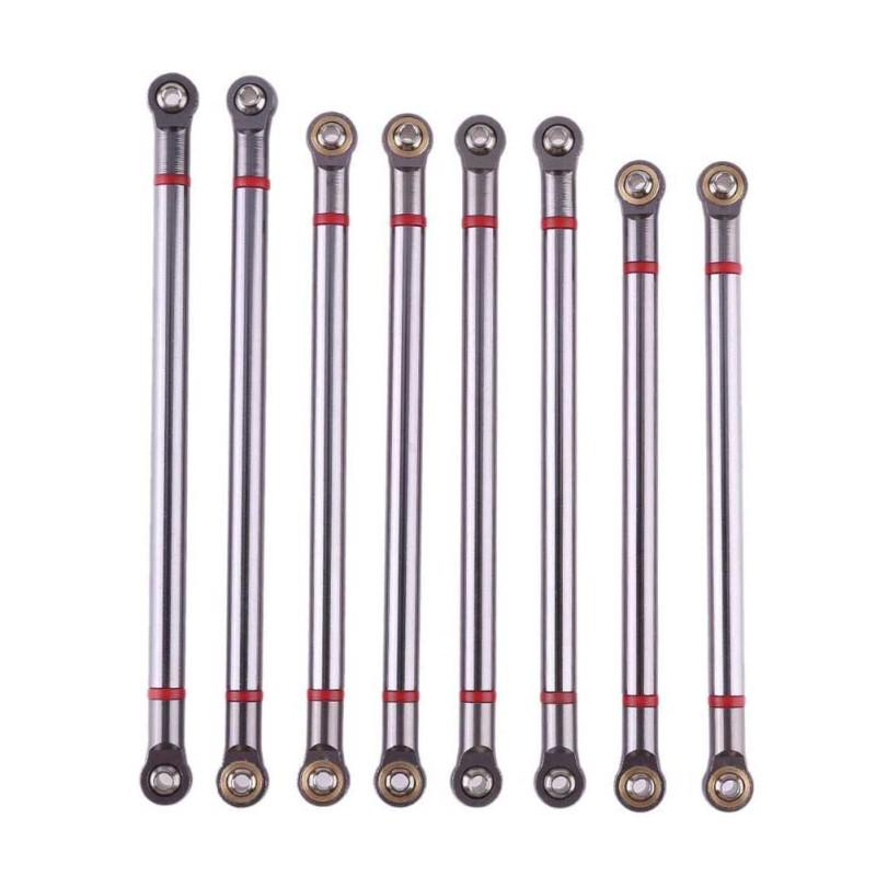 Buy 8PCS 313mm Aluminium Alloy Wheelbase Pull Rods for 1/10 Axial SCX10 ...