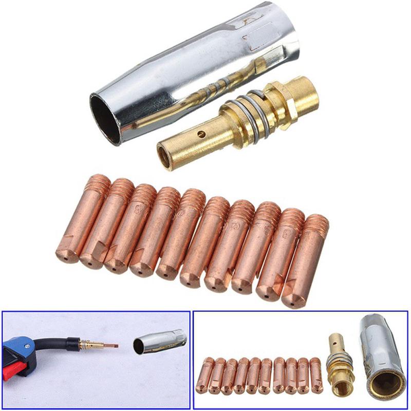 Buy 12Pcs Welding Contact Tips Welding Torch Welding Gas Gun Nozzle Tip ...