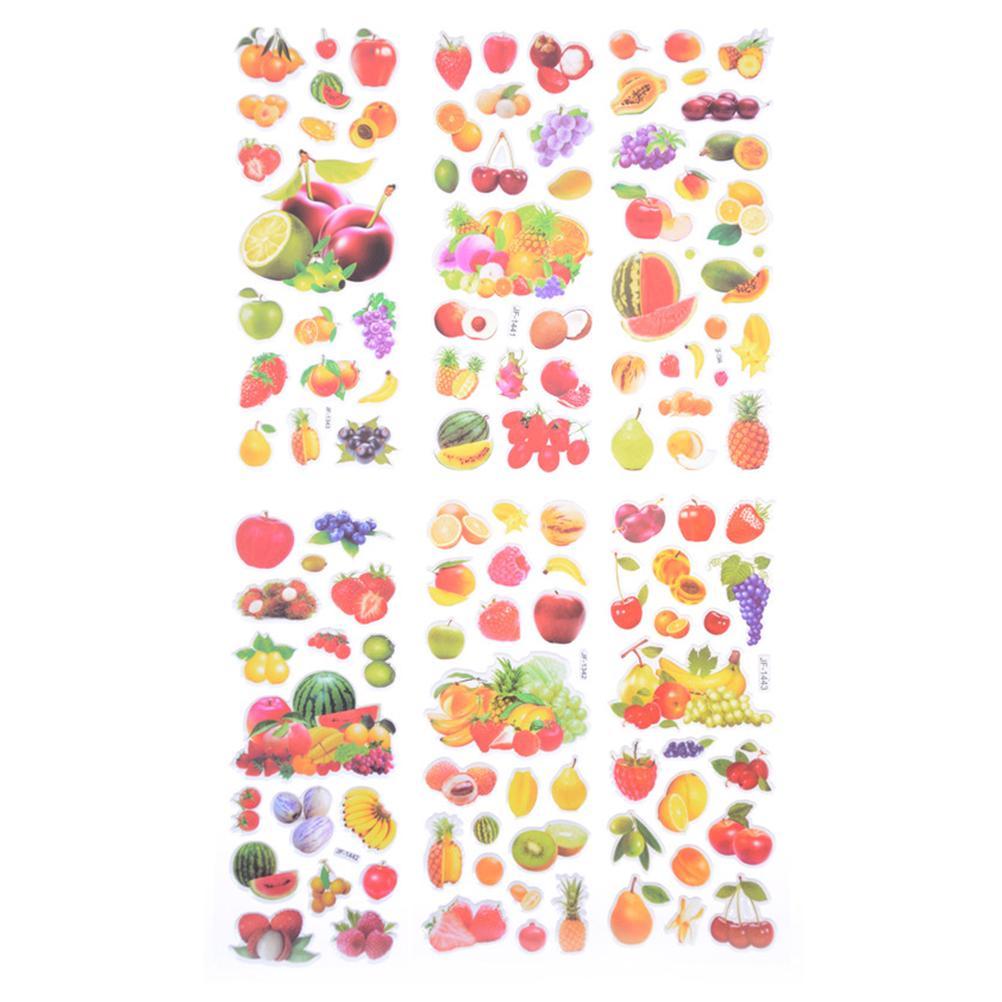 Buy 6Sheets Fruits Greens Banana Grapes Scrapbooking Bubble Stickers ...