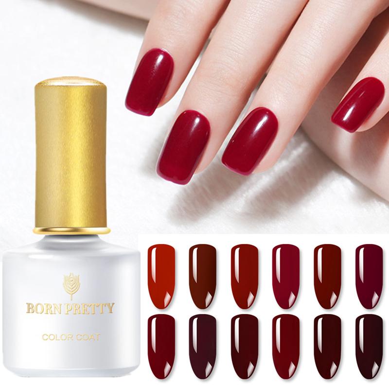 Buy 1 Bottle BORN PRETTY 6ml Red Series Gel Nail Polish Red Soak Off UV ...