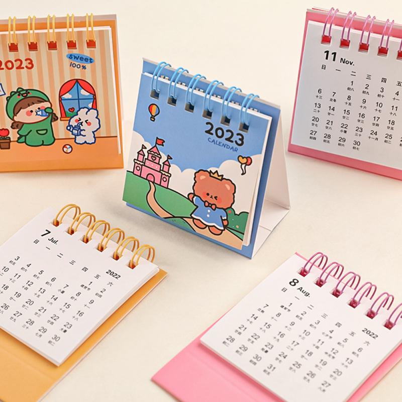 Buy 2023 Cartoon Desk Calendar Desktop Decoration Ornaments Punching ...