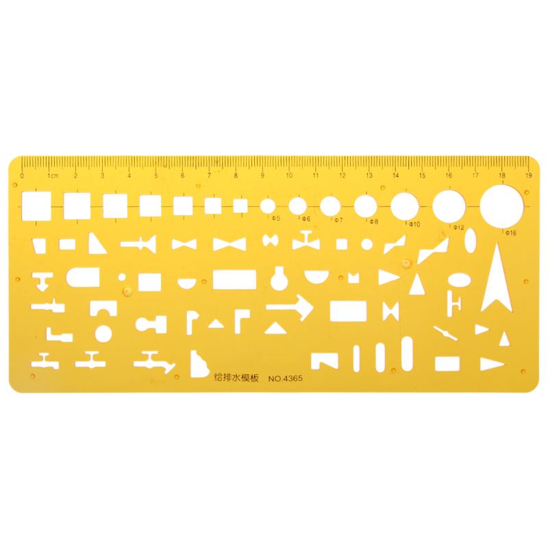 K Resin Water System Design Drawing Template Drainage Ruler Measuring ...