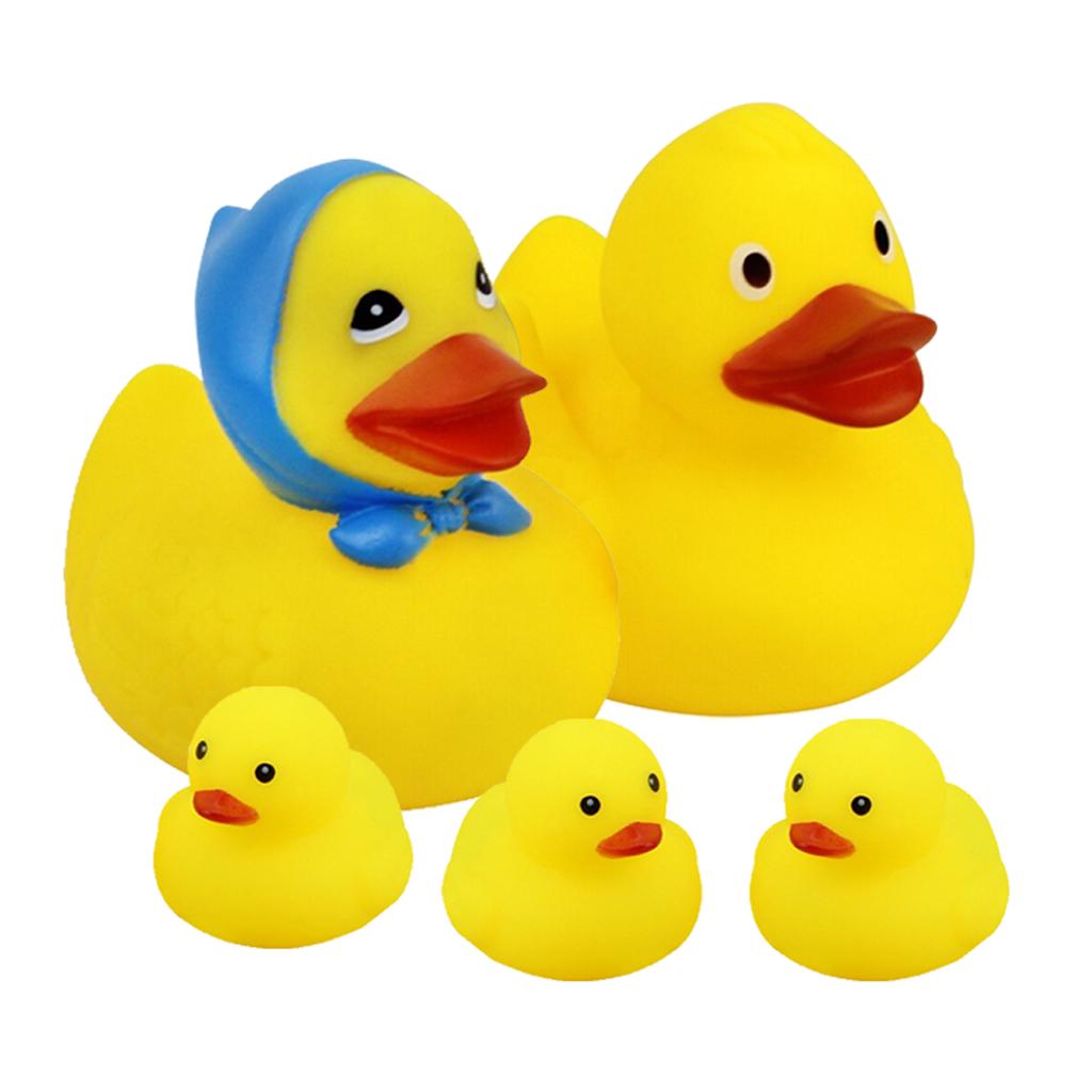 5 Stück Süßes Gummi Quietschen Ente Familie Baby Kleinkind ...