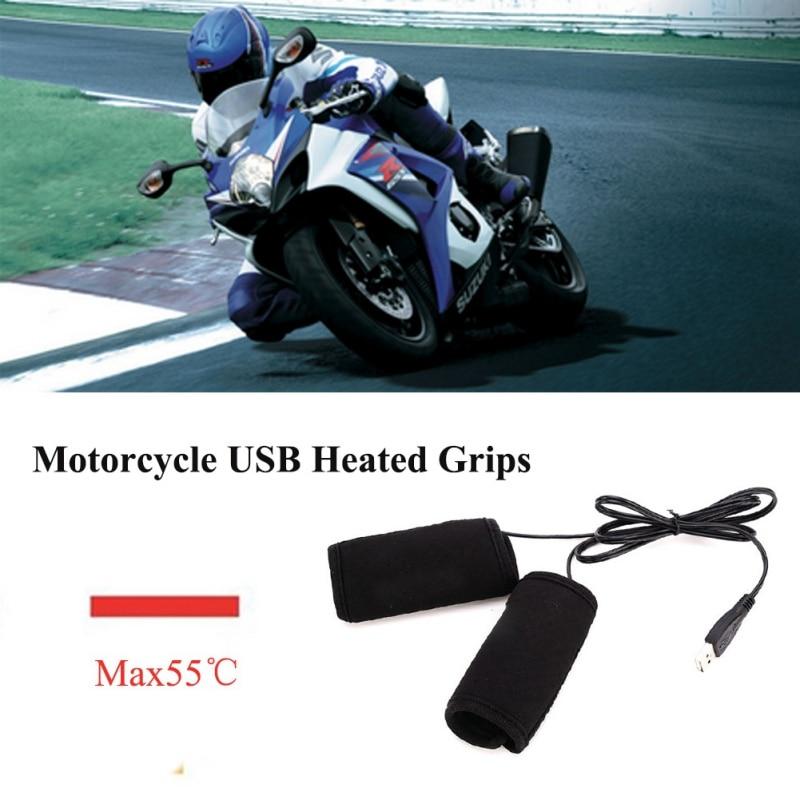 Buy 1 Pair Motorcycle Heated Grips USB Winter Electric Bicycle ...