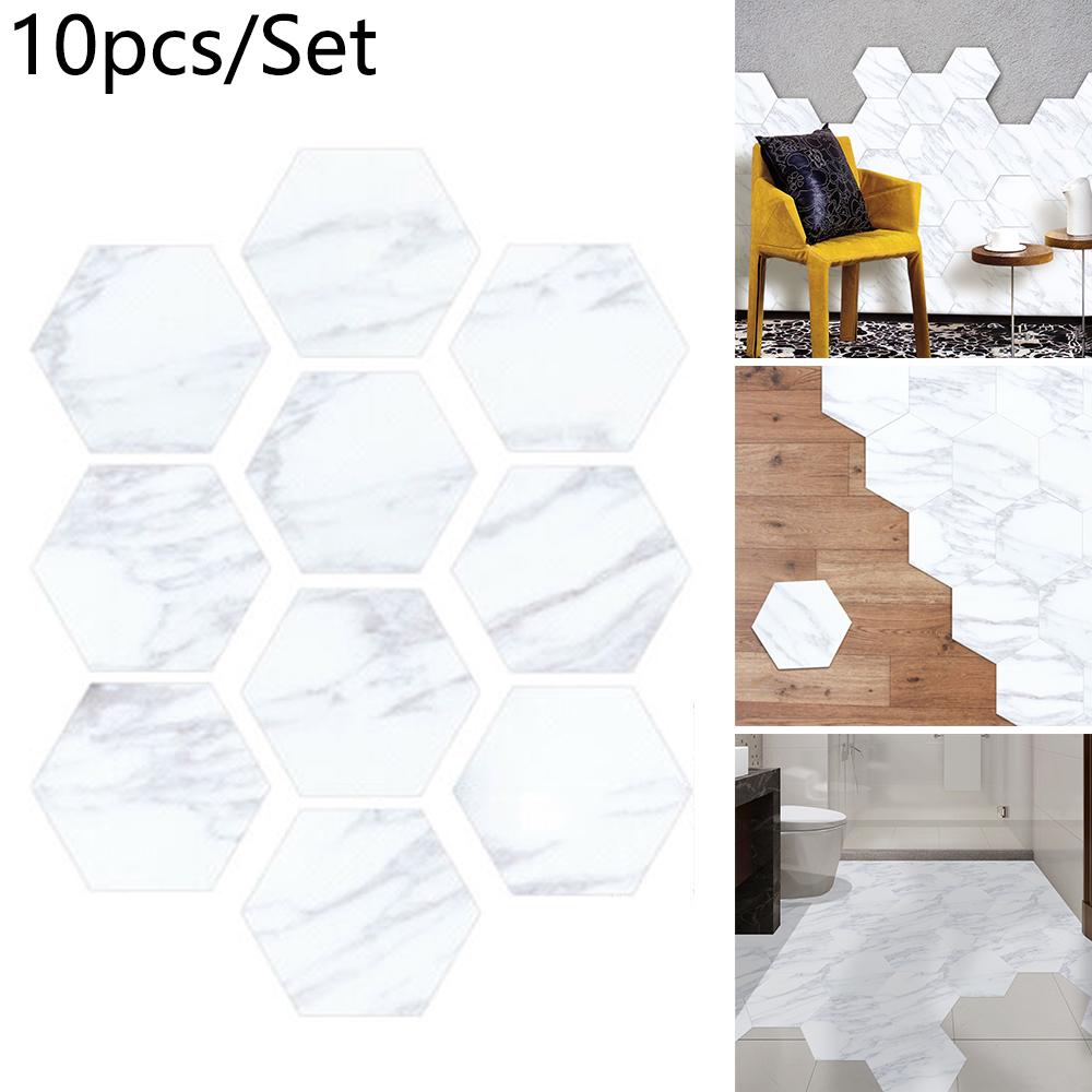Buy 10xPVC Hexagon DIY Floor Sticker PVC Non-slip Wall Stickers ...
