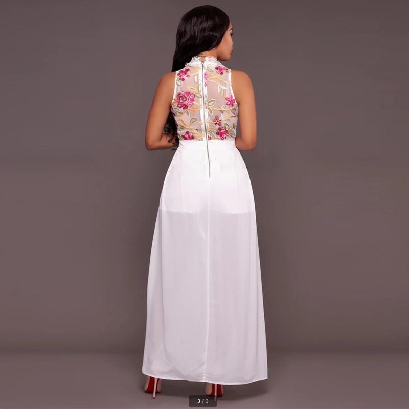 Buy Women Sexy Lace Mesh Embroidery Jumpsuit Romper Short Trousers ...