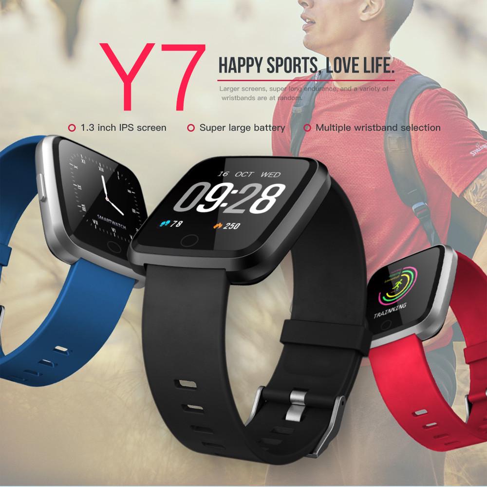 Buy Y7 Bluetooth Smart Watch Heart Rate Color Screen Pedometer For ...