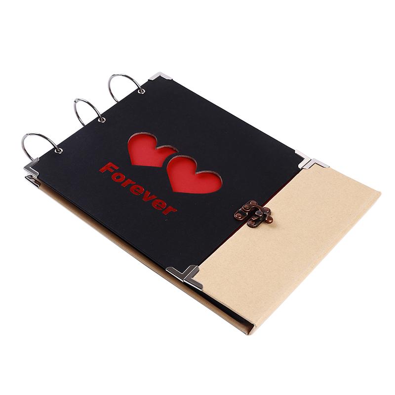 Buy Wedding Love Heart Gift Box Insert Album Self-adhesive Black Pages ...