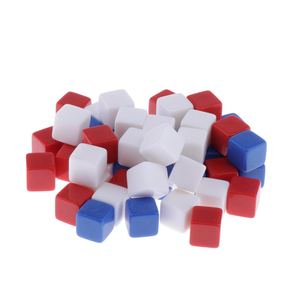 Buy 50Pieces Square Edge Blank Dices D6 Six Sided RPG Gaming Dice Gift ...