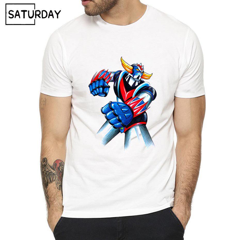 Buy Men Robot Grendizer Funny Print Fashion T -Shirt Short Sleeves ...