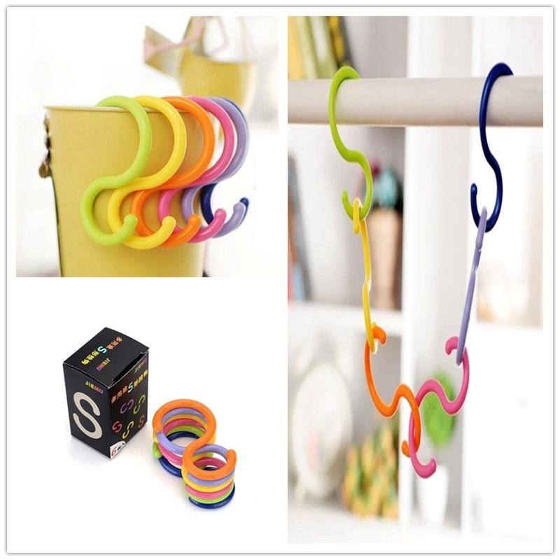Multipurpose S-shaped Hook, High-quality Hook, Colorful Plastic Clothes ...
