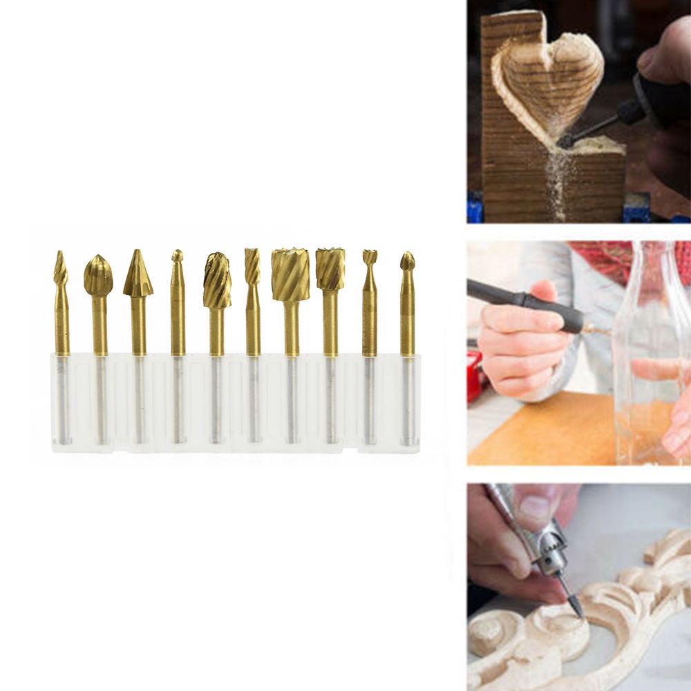 Buy 10Pcs/set Wood Milling Cutter Tool Carving Rasps Rotary File Burrs ...