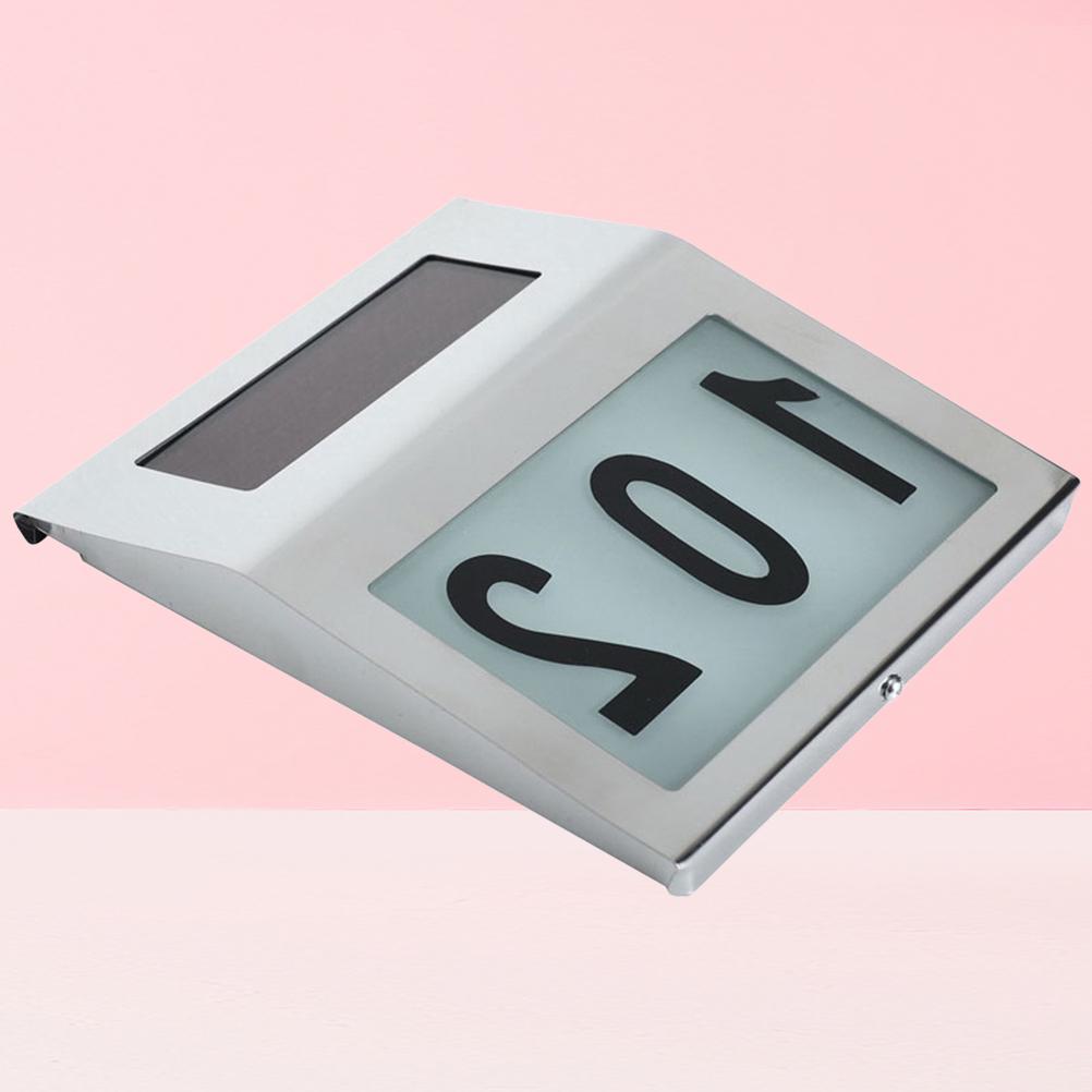 Buy 2 LED Address Sign Solar Powered Illumination Street Stainless ...