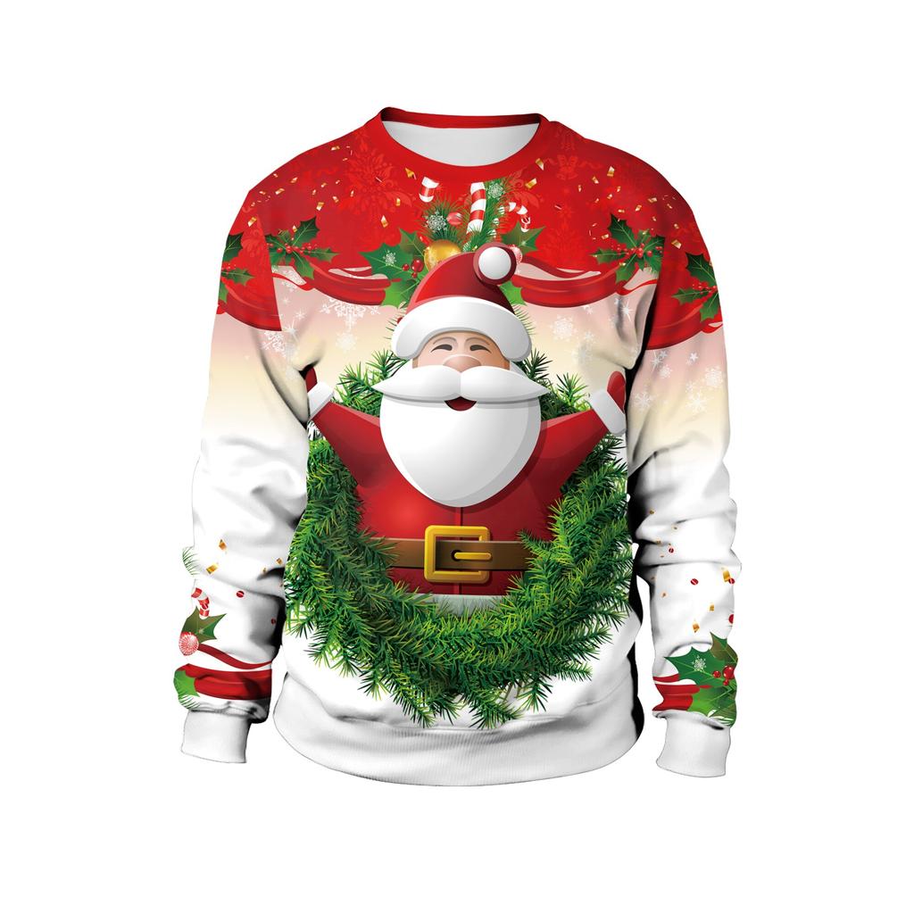 Buy Oversized Unisex Sweaters Merry Christmas 3d Funny Novely Santa ...