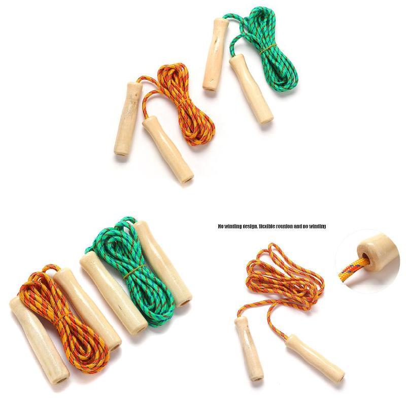 Buy Game Wooden for Rope Skipping Skipping 2.5M Handle Sport Fitness ...