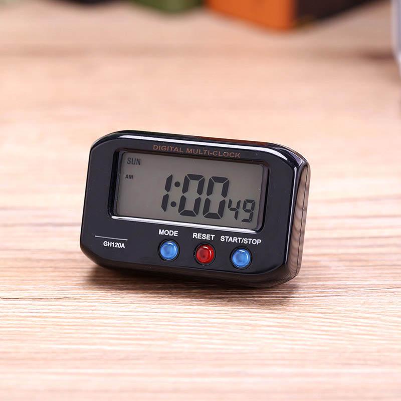 & Stop Small Clock LCD Time Portable Snooze Light Alarm Date Digital ...