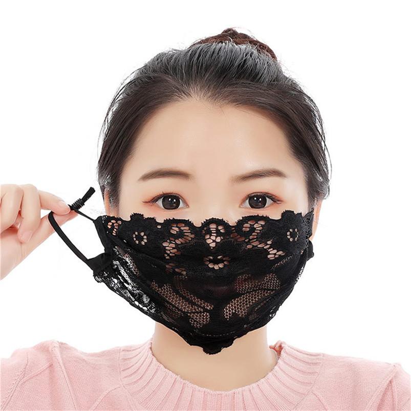 Buy Protective Breathable Mesh Lace Dust Mask Sun Protection Sunscreen ...