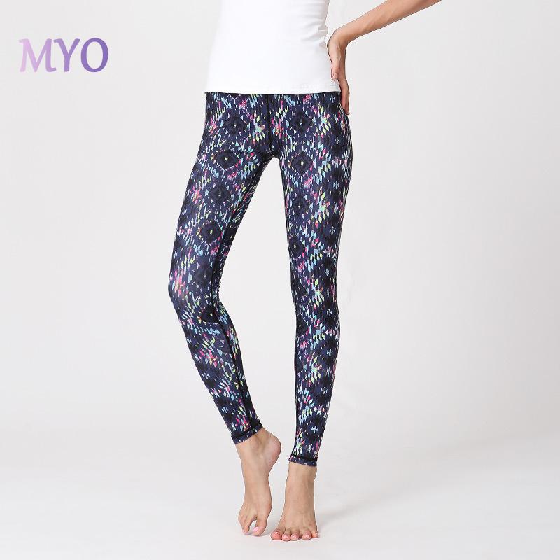 Buy Geometric Patterns Legging for Female Colorful Printed Yoga Pants ...