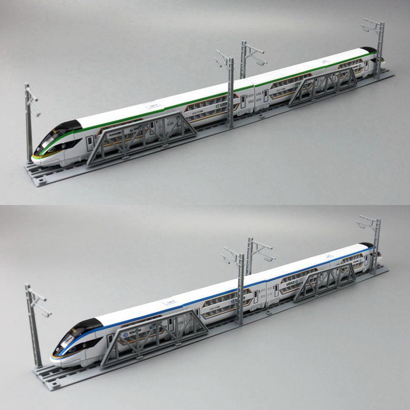 Buy 1:87 alloy double-layer high-speed rail train model,light rail ...