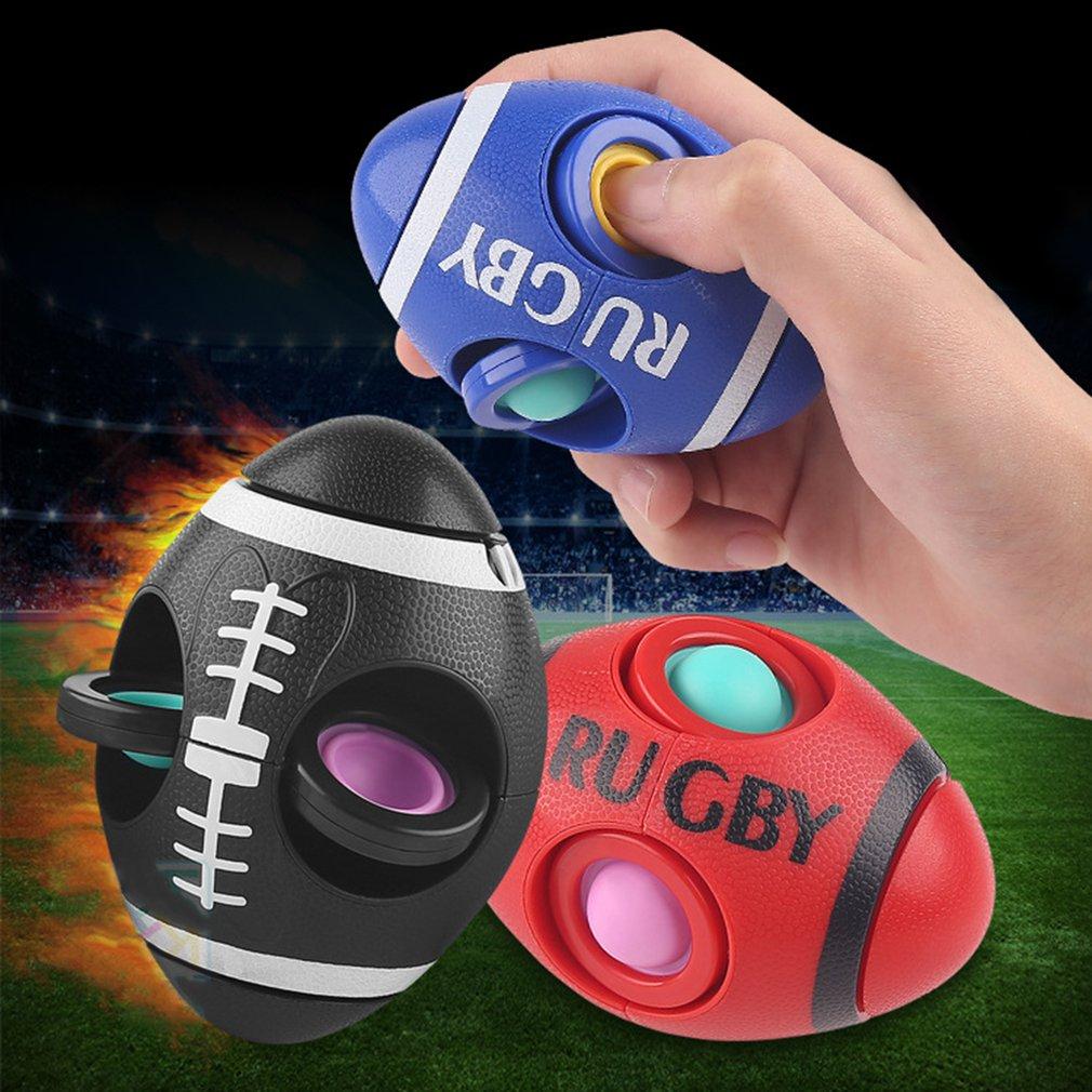 Buy Push Silicone Bubbles Anti-stress Relief Rugby Fidget Toy Finger ...