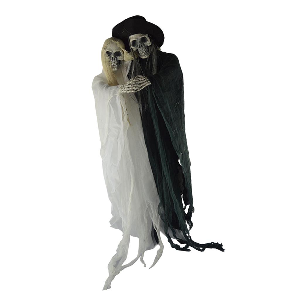Buy Animated Hanging Skeleton Bride Groom Halloween Outdoor Decorations ...