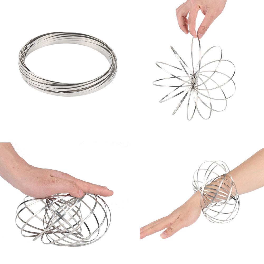 Buy Magic Toy Fluid Bracelet Stainless Steel 3D Magic Bracelet Close-up ...