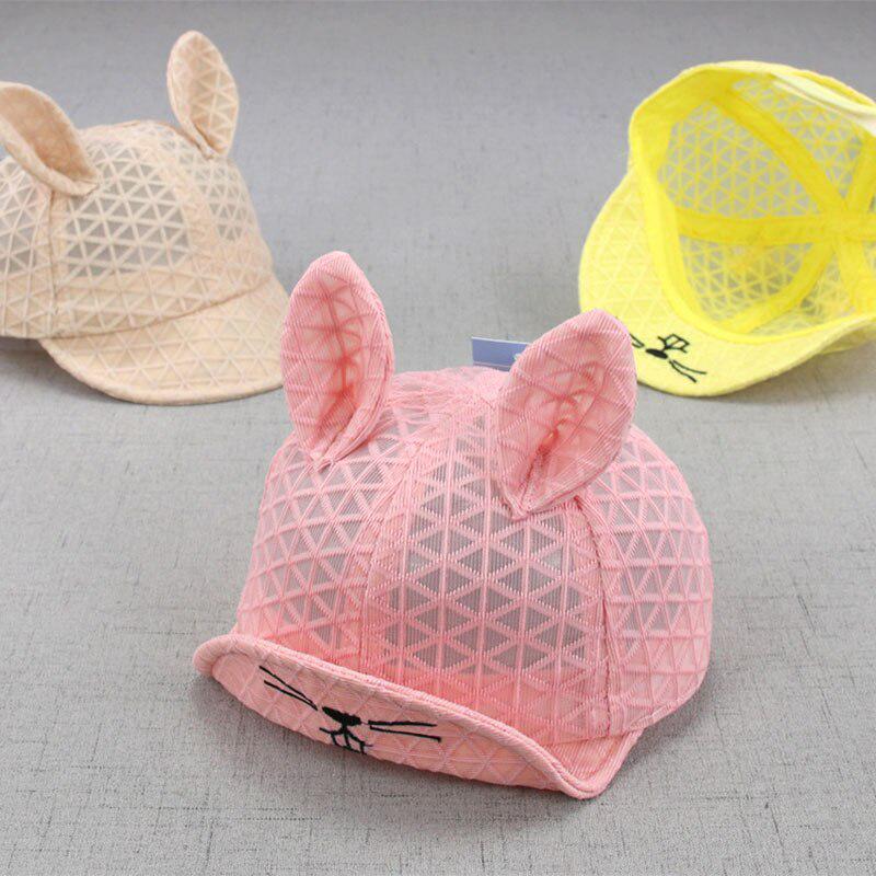 Buy Cartoon Ear Baby Hat Baseball Cap Breathable Mesh Baby Boy Girl ...
