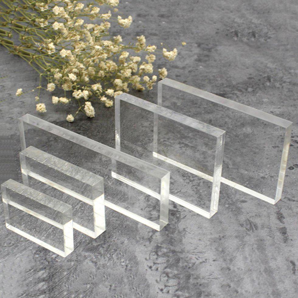 Buy Bou Lightweight Transparent Acrylic Stamp Block Rectangular Shape ...