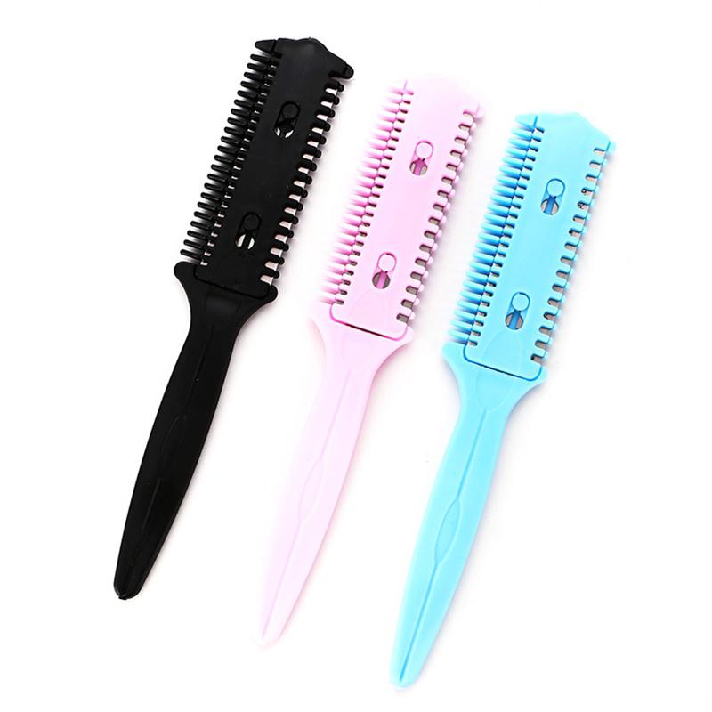 Buy 2pcs Hair Razor Comb Scissor Bangs Hairdressing Trimmers Blades ...