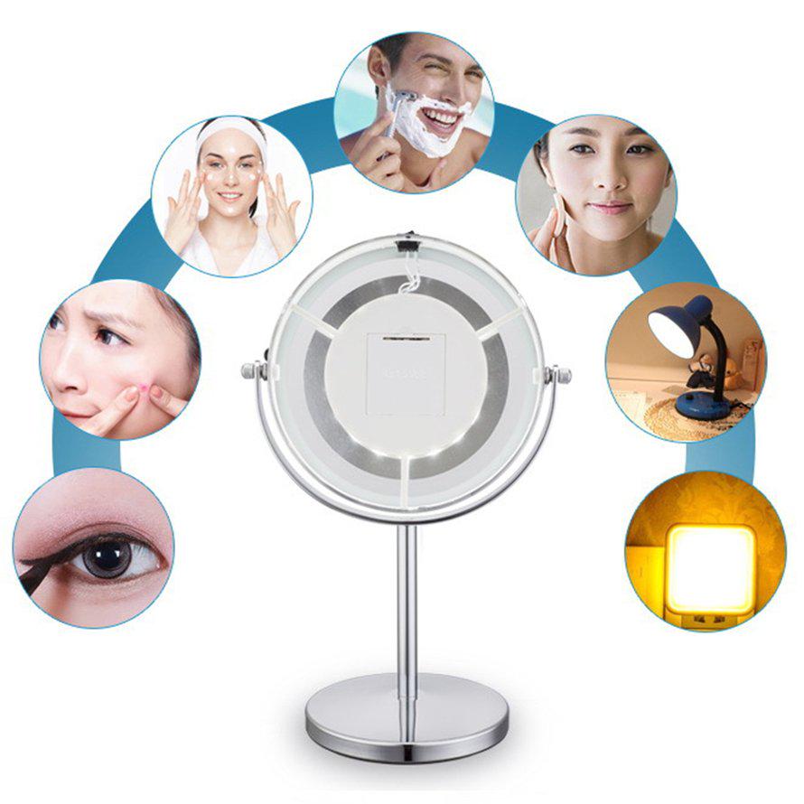 Buy 5X Magnification Facial Makeup Cosmetic Mirror Round LED Light ...