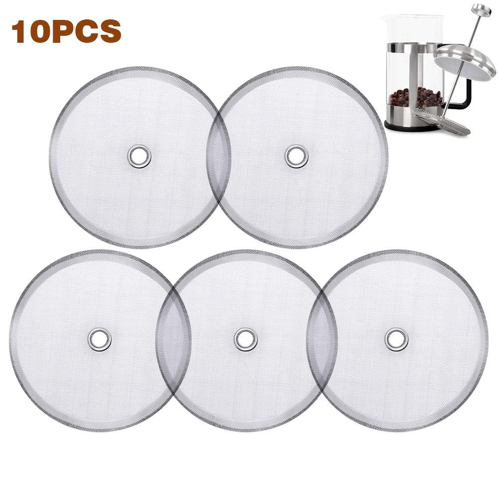 Buy 10PCS Coffee Press Filter Reusable Durable Stainless Steel Mesh for ...
